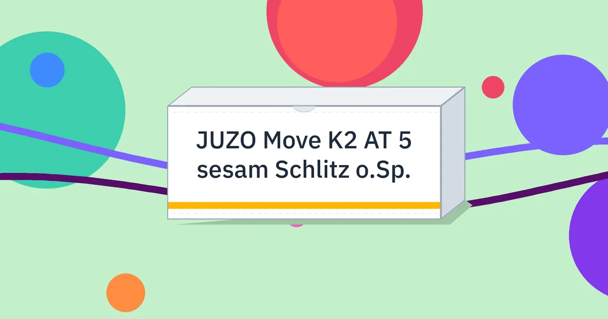 Symbolbild: Packung mit der Aufschrift JUZO Move K2 AT 5 sesam Schlitz o.Sp. (PZN 20670257) – Verfügbarkeit und Bezug in Apotheken in Frankfurt am Main