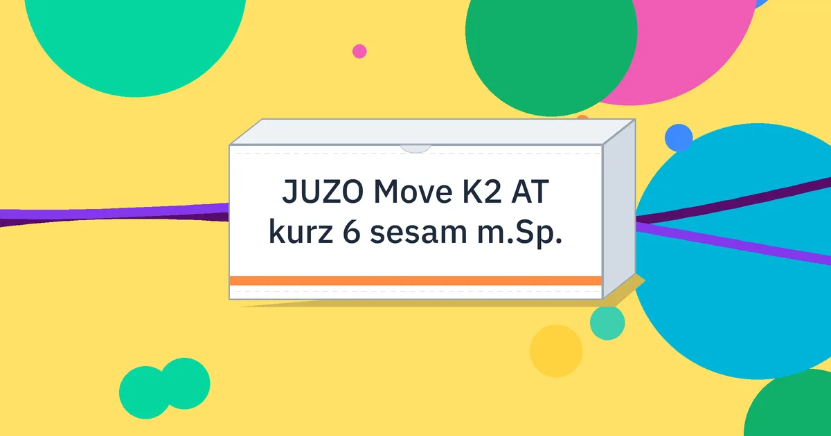 Symbolbild: Packung mit der Aufschrift JUZO Move K2 AT kurz 6 sesam m.Sp. (PZN 20673853) – Verfügbarkeit und Bezug in Apotheken in Frankfurt am Main