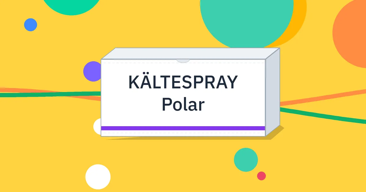 Symbolbild: Packung mit der Aufschrift KÄLTESPRAY Polar (PZN 02036315) – Verfügbarkeit und Bezug in Apotheken in Frankfurt am Main