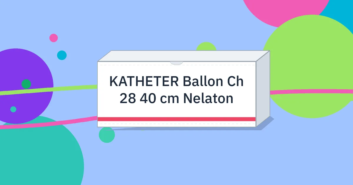 Symbolbild: Packung mit der Aufschrift KATHETER Ballon Ch 28 40 cm Nelaton (PZN 01730462) – Verfügbarkeit und Bezug in Apotheken in Frankfurt am Main