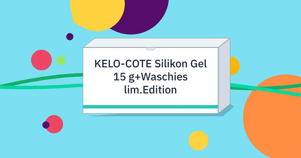 Symbolbild: Packung mit der Aufschrift KELO-COTE Silikon Gel 15 g+Waschies lim.Edition (PZN 19067633) – Verfügbarkeit und Bezug in Apotheken in Frankfurt am Main
