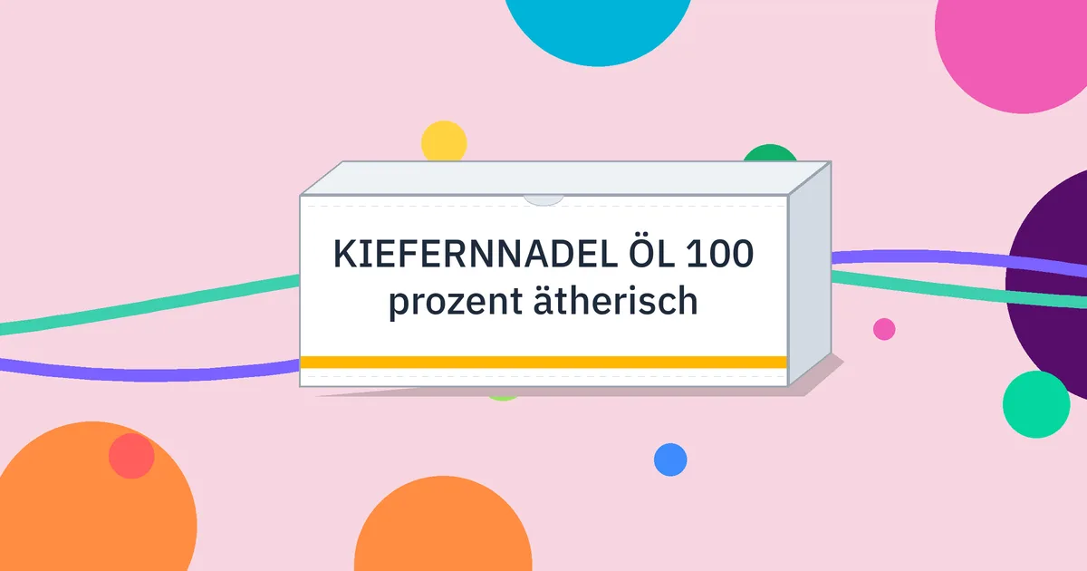 Symbolbild: Packung mit der Aufschrift KIEFERNNADEL ÖL 100 prozent ätherisch (PZN 07204562) – Verfügbarkeit und Bezug in Apotheken in Frankfurt am Main