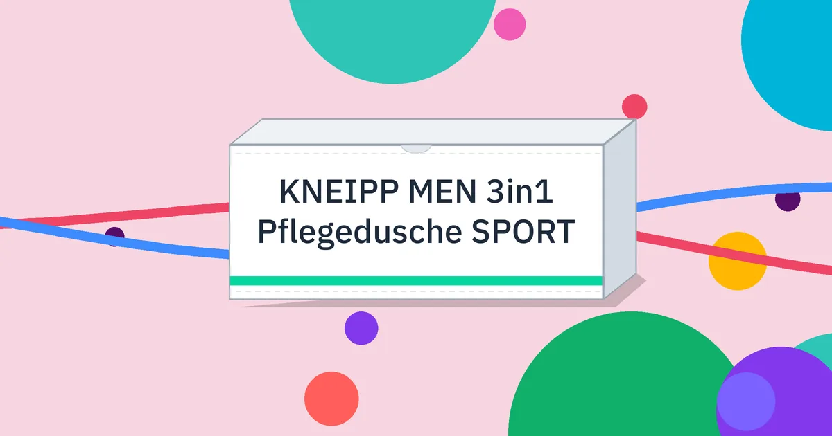 Symbolbild: Packung mit der Aufschrift KNEIPP MEN 3in1 Pflegedusche SPORT (PZN 19556332) – Verfügbarkeit und Bezug in Apotheken in Frankfurt am Main
