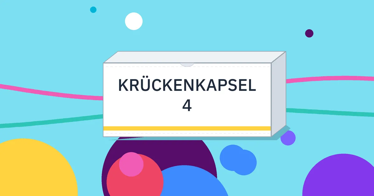 Symbolbild: Packung mit der Aufschrift KRÜCKENKAPSEL 4 (PZN 01731355) – Verfügbarkeit und Bezug in Apotheken in Frankfurt am Main