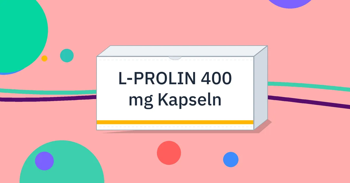 Symbolbild: Packung mit der Aufschrift L-PROLIN 400 mg Kapseln (PZN 10007173) – Verfügbarkeit und Bezug in Apotheken in Frankfurt am Main