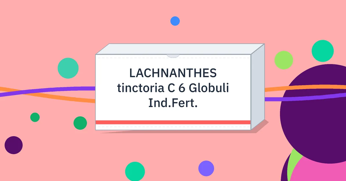 Symbolbild: Packung mit der Aufschrift LACHNANTHES tinctoria C 6 Globuli Ind.Fert. (PZN 17718575) – Verfügbarkeit und Bezug in Apotheken in Frankfurt am Main