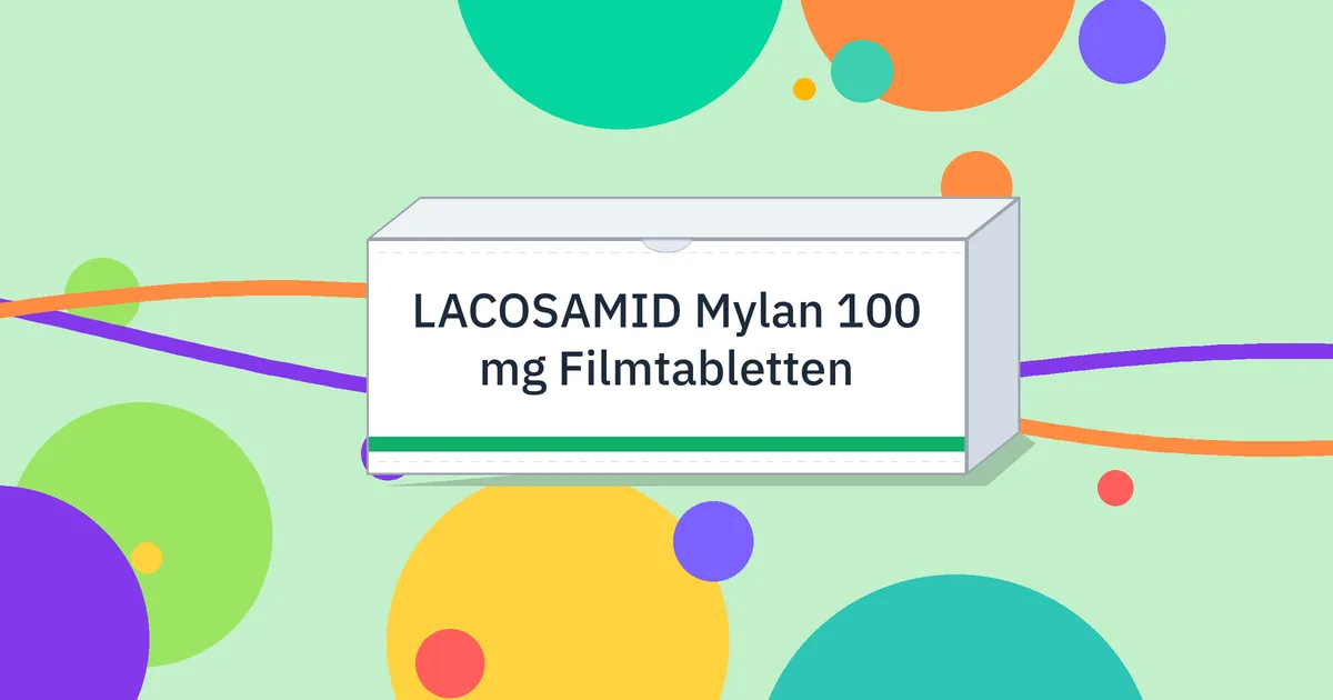 Symbolbild: Packung mit der Aufschrift LACOSAMID Mylan 100 mg Filmtabletten (PZN 17592217) – Verfügbarkeit und Bezug in Apotheken in Frankfurt am Main