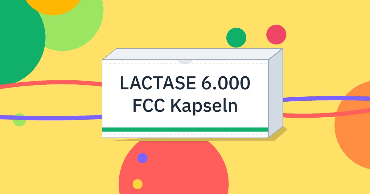Symbolbild: Packung mit der Aufschrift LACTASE 6.000 FCC Kapseln (PZN 10998548) – Verfügbarkeit und Bezug in Apotheken in Frankfurt am Main