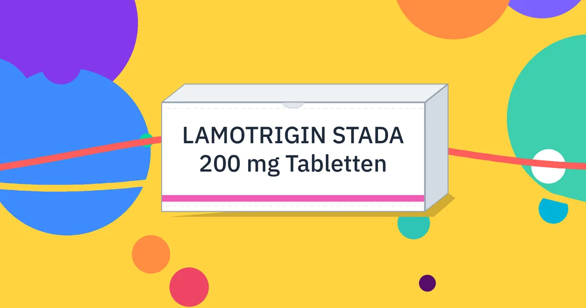 Symbolbild: Packung mit der Aufschrift LAMOTRIGIN STADA 200 mg Tabletten (PZN 04087819) – Verfügbarkeit und Bezug in Apotheken in Frankfurt am Main