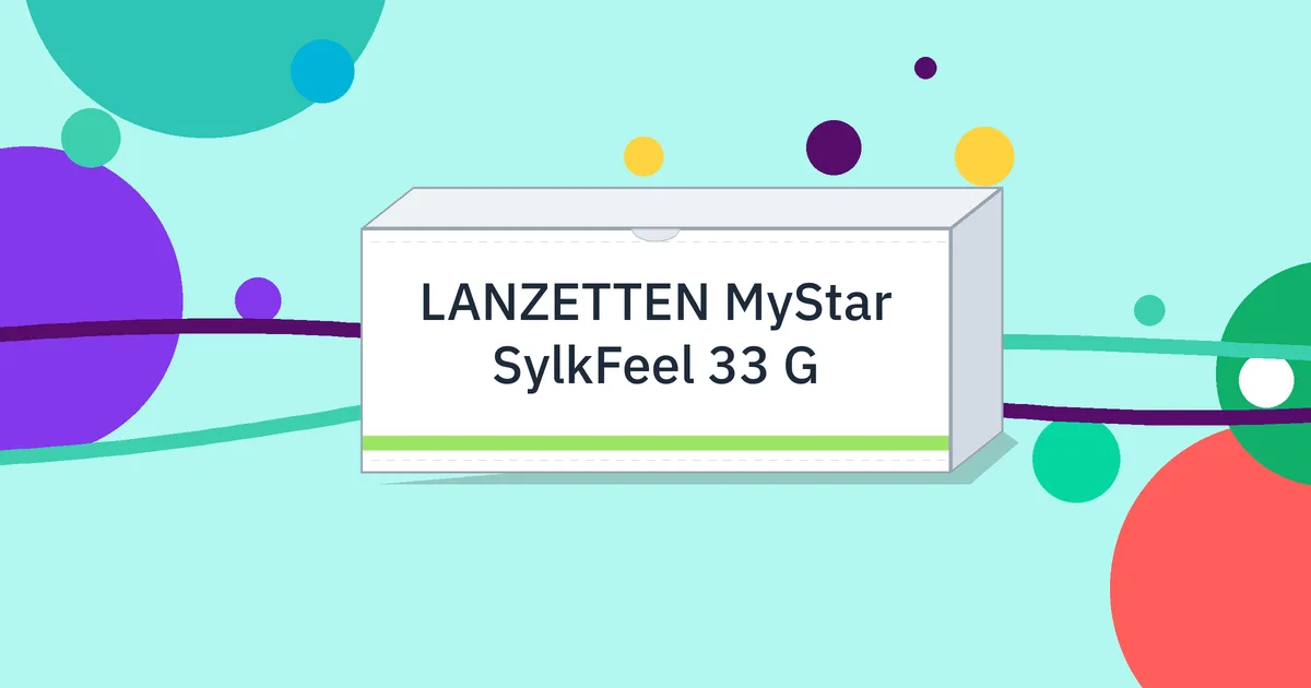 Symbolbild: Packung mit der Aufschrift LANZETTEN MyStar SylkFeel 33 G (PZN 16916273) – Verfügbarkeit und Bezug in Apotheken in Frankfurt am Main