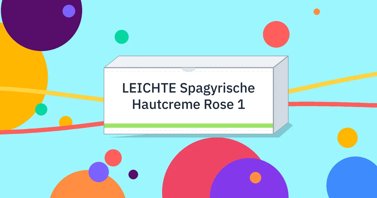Symbolbild: Packung mit der Aufschrift LEICHTE Spagyrische Hautcreme Rose 1 (PZN 13232781) – Verfügbarkeit und Bezug in Apotheken in Frankfurt am Main
