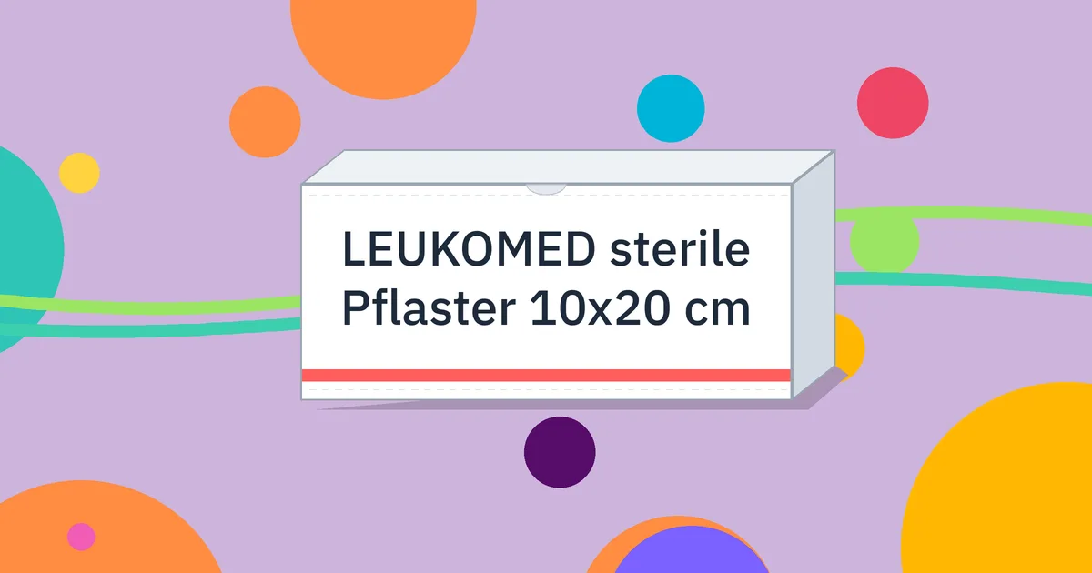 Symbolbild: Packung mit der Aufschrift LEUKOMED sterile Pflaster 10x20 cm (PZN 19472635) – Verfügbarkeit und Bezug in Apotheken in Frankfurt am Main