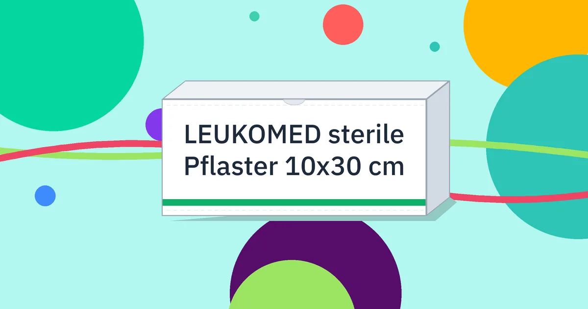 Symbolbild: Packung mit der Aufschrift LEUKOMED sterile Pflaster 10x30 cm (PZN 01050833) – Verfügbarkeit und Bezug in Apotheken in Frankfurt am Main