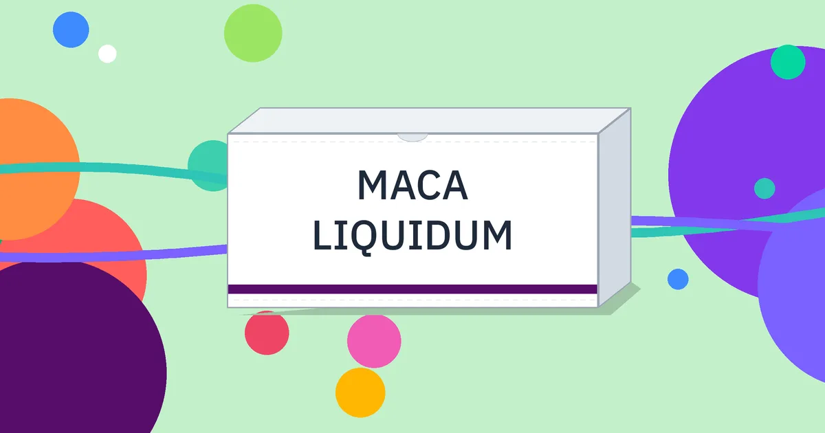 Symbolbild: Packung mit der Aufschrift MACA LIQUIDUM (PZN 01795645) – Verfügbarkeit und Bezug in Apotheken in Frankfurt am Main