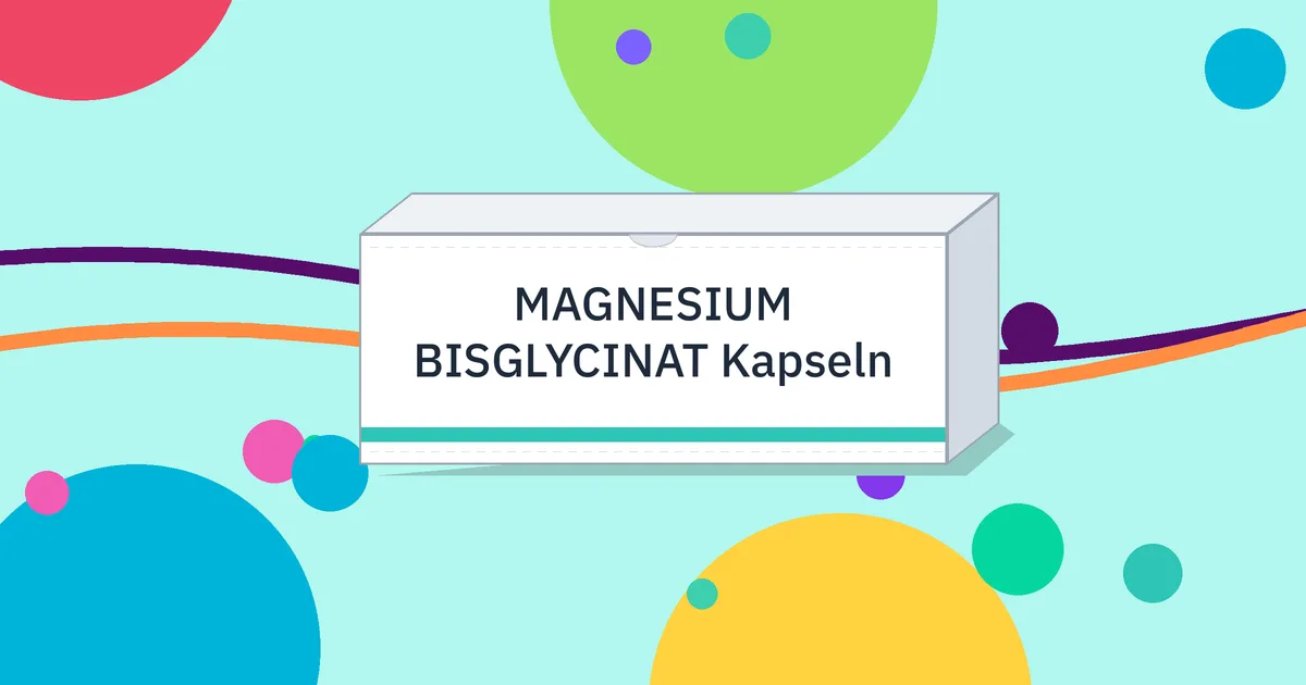 Symbolbild: Packung mit der Aufschrift MAGNESIUM BISGLYCINAT Kapseln (PZN 20807288) – Verfügbarkeit und Bezug in Apotheken in Frankfurt am Main