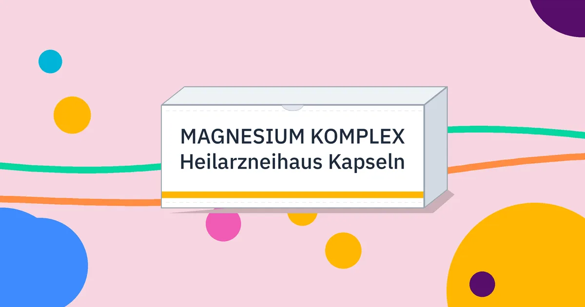 Symbolbild: Packung mit der Aufschrift MAGNESIUM KOMPLEX Heilarzneihaus Kapseln (PZN 15875804) – Verfügbarkeit und Bezug in Apotheken in Frankfurt am Main
