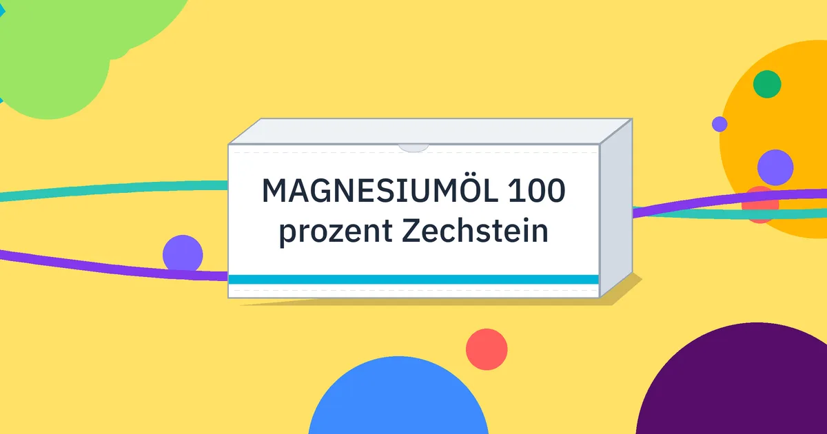 Symbolbild: Packung mit der Aufschrift MAGNESIUMÖL 100 prozent Zechstein (PZN 12423898) – Verfügbarkeit und Bezug in Apotheken in Frankfurt am Main