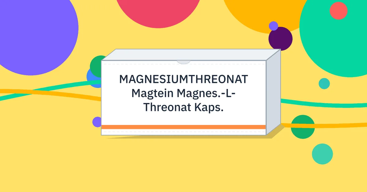 Symbolbild: Packung mit der Aufschrift MAGNESIUMTHREONAT Magtein Magnes.-L-Threonat Kaps. (PZN 20516929) – Verfügbarkeit und Bezug in Apotheken in Frankfurt am Main