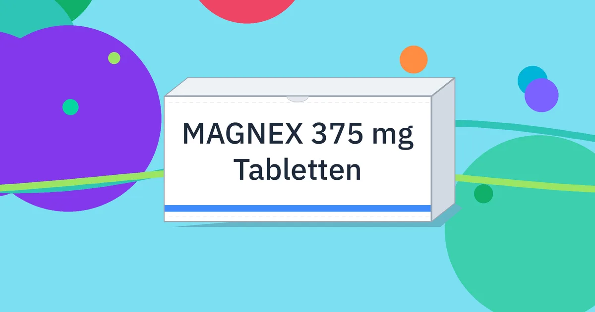 Symbolbild: Packung mit der Aufschrift MAGNEX 375 mg Tabletten (PZN 03032383) – Verfügbarkeit und Bezug in Apotheken in Frankfurt am Main
