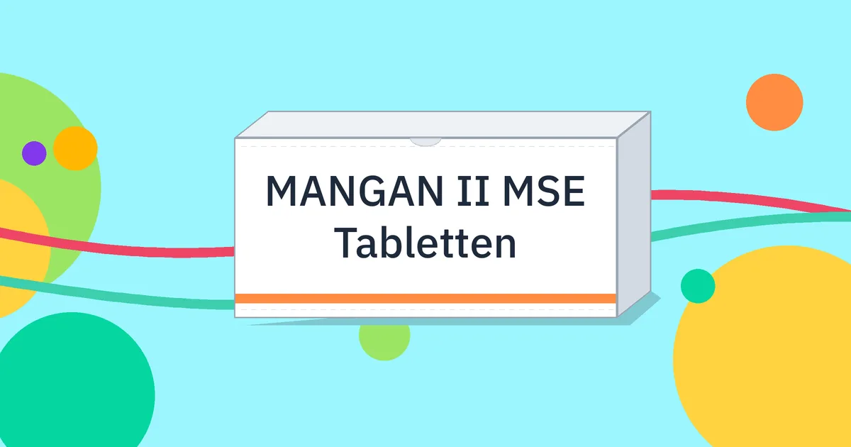Symbolbild: Packung mit der Aufschrift MANGAN II MSE Tabletten (PZN 09374038) – Verfügbarkeit und Bezug in Apotheken in Frankfurt am Main