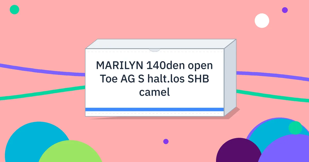 Symbolbild: Packung mit der Aufschrift MARILYN 140den open Toe AG S halt.los SHB camel (PZN 16187845) – Verfügbarkeit und Bezug in Apotheken in Frankfurt am Main