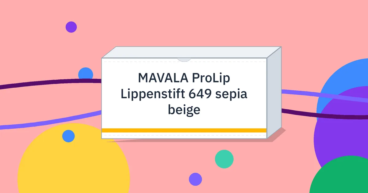 Symbolbild: Packung mit der Aufschrift MAVALA ProLip Lippenstift 649 sepia beige (PZN 16152315) – Verfügbarkeit und Bezug in Apotheken in Frankfurt am Main