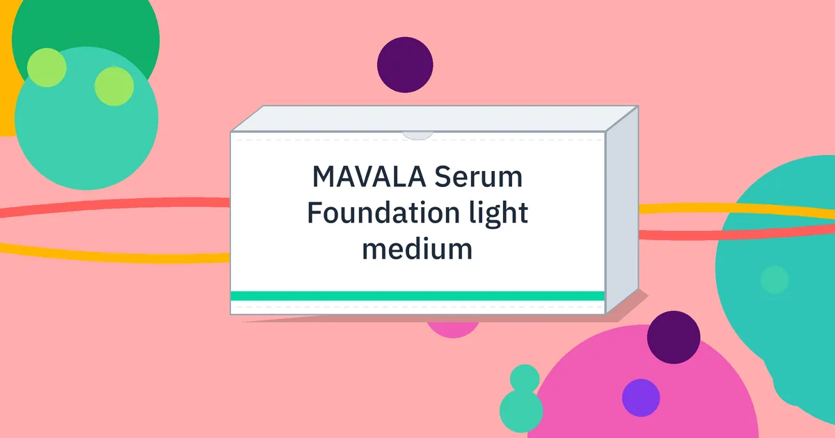 Symbolbild: Packung mit der Aufschrift MAVALA Serum Foundation light medium (PZN 19170101) – Verfügbarkeit und Bezug in Apotheken in Frankfurt am Main