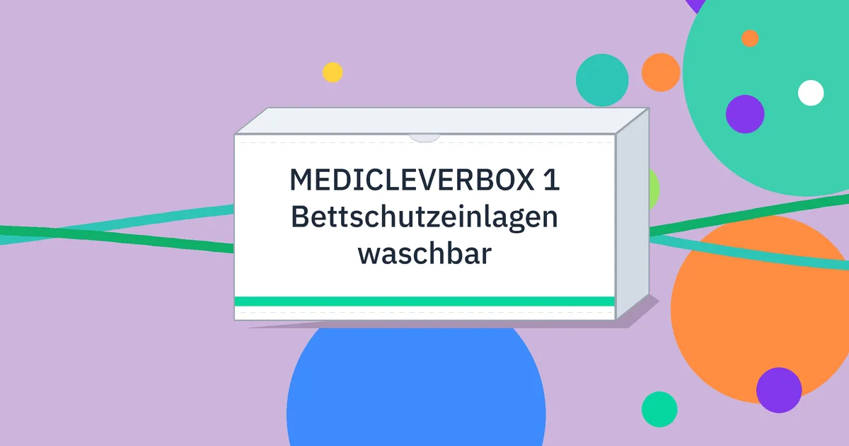 Symbolbild: Packung mit der Aufschrift MEDICLEVERBOX 1 Bettschutzeinlagen waschbar (PZN 19053335) – Verfügbarkeit und Bezug in Apotheken in Frankfurt am Main