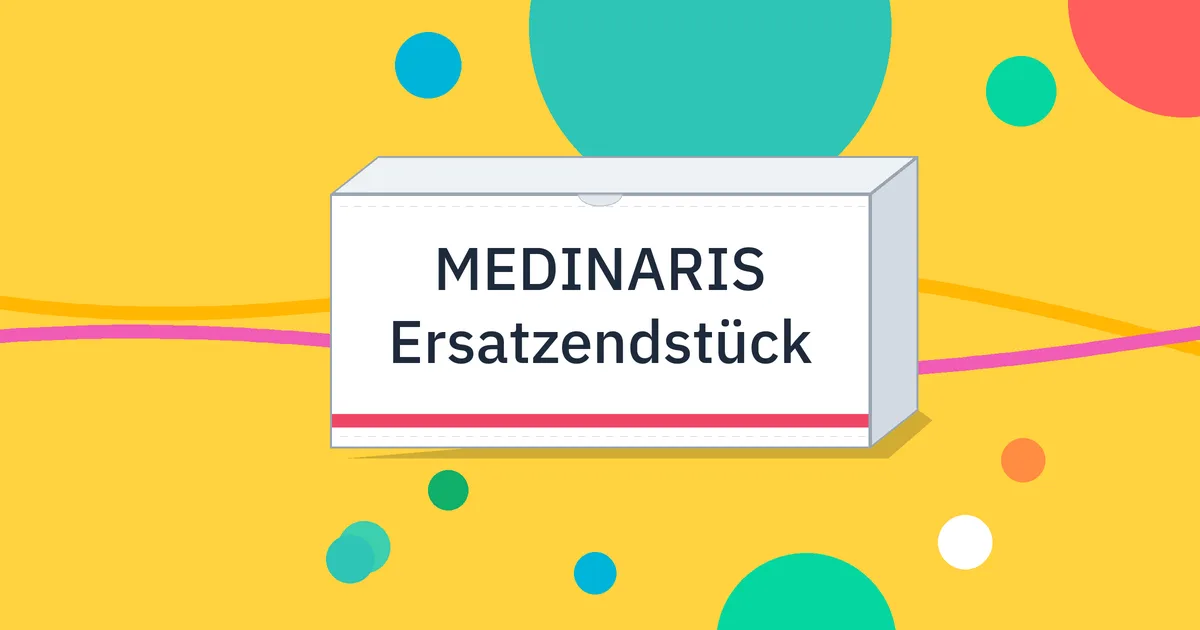 Symbolbild: Packung mit der Aufschrift MEDINARIS Ersatzendstück (PZN 05370842) – Verfügbarkeit und Bezug in Apotheken in Frankfurt am Main