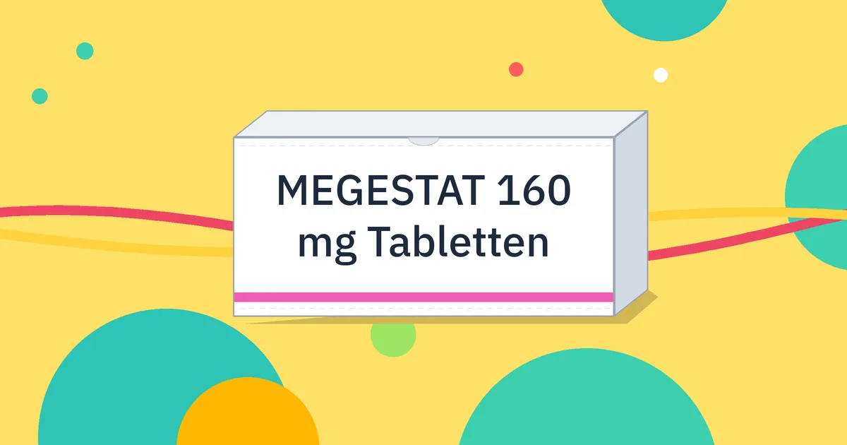 Symbolbild: Packung mit der Aufschrift MEGESTAT 160 mg Tabletten (PZN 07050165) – Verfügbarkeit und Bezug in Apotheken in Frankfurt am Main