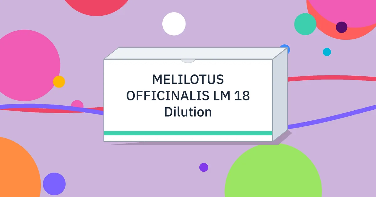 Symbolbild: Packung mit der Aufschrift MELILOTUS OFFICINALIS LM 18 Dilution (PZN 13602924) – Verfügbarkeit und Bezug in Apotheken in Frankfurt am Main