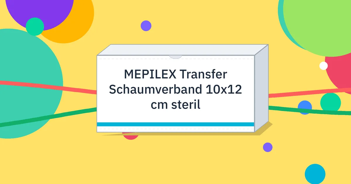 Symbolbild: Packung mit der Aufschrift MEPILEX Transfer Schaumverband 10x12 cm steril (PZN 11293525) – Verfügbarkeit und Bezug in Apotheken in Frankfurt am Main