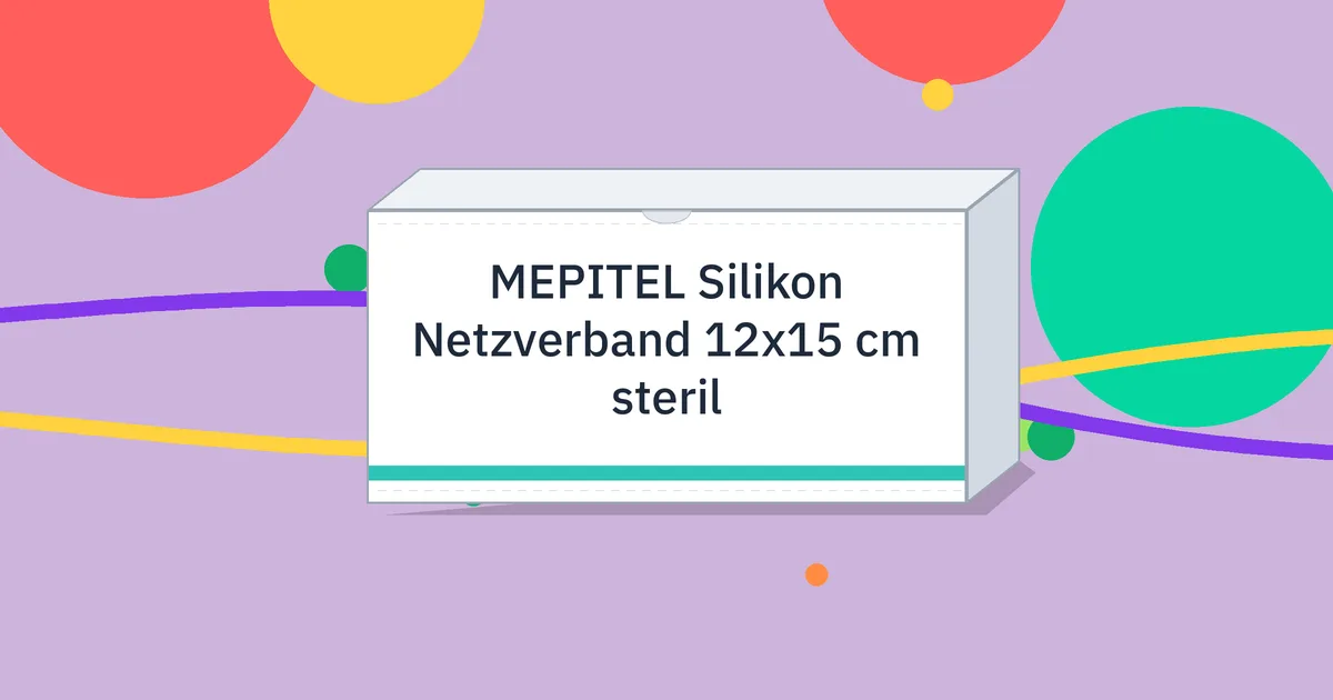 Symbolbild: Packung mit der Aufschrift MEPITEL Silikon Netzverband 12x15 cm steril (PZN 14173218) – Verfügbarkeit und Bezug in Apotheken in Frankfurt am Main