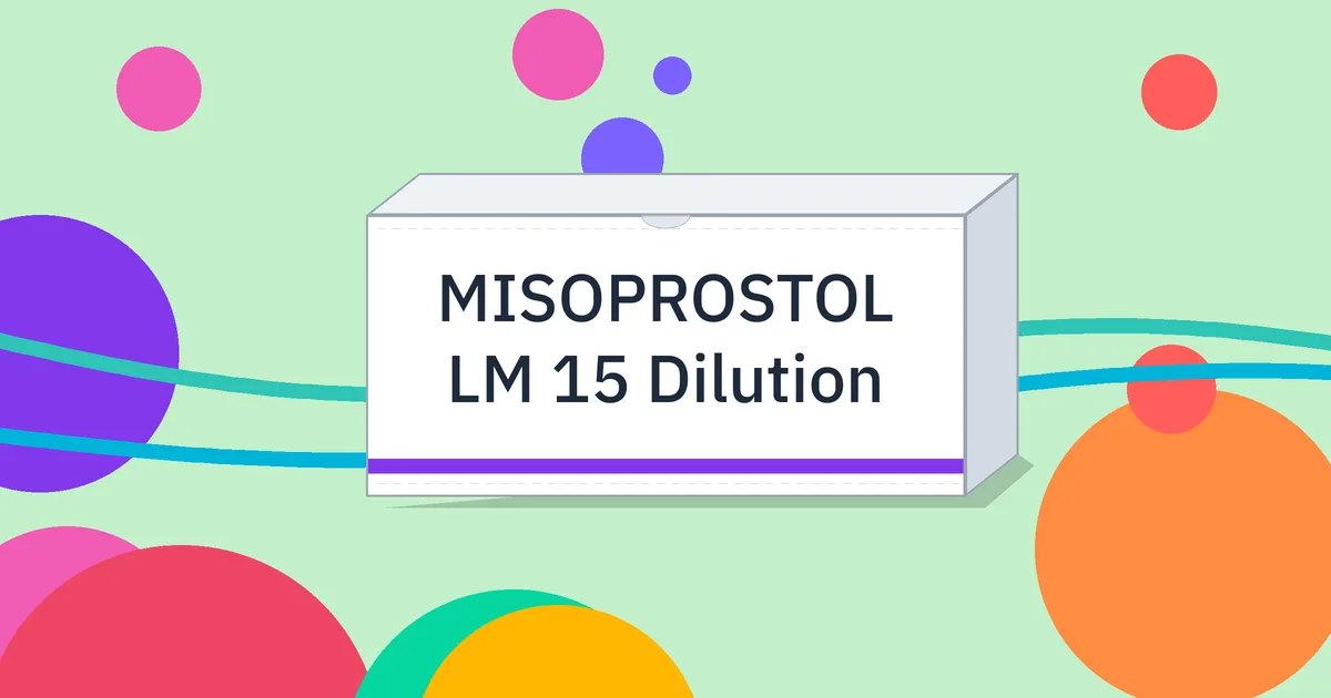 Symbolbild: Packung mit der Aufschrift MISOPROSTOL LM 15 Dilution (PZN 12956689) – Verfügbarkeit und Bezug in Apotheken in Frankfurt am Main