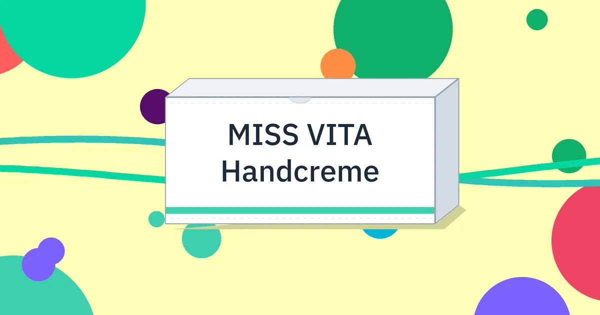 Symbolbild: Packung mit der Aufschrift MISS VITA Handcreme (PZN 17585022) – Verfügbarkeit und Bezug in Apotheken in Frankfurt am Main