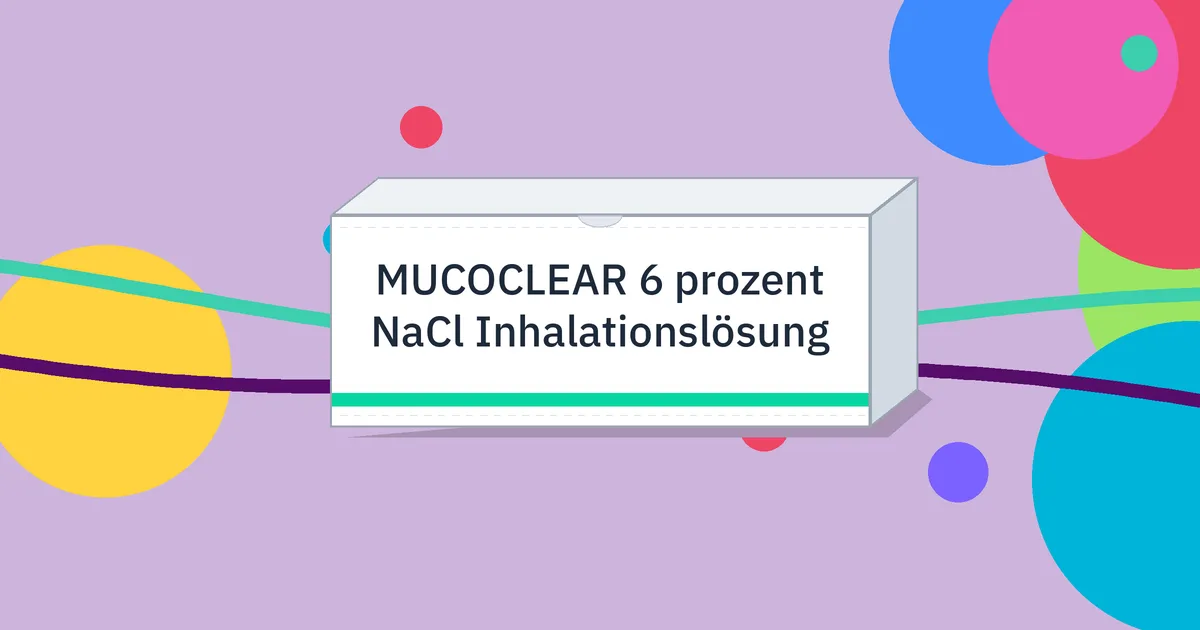 Symbolbild: Packung mit der Aufschrift MUCOCLEAR 6 prozent NaCl Inhalationslösung (PZN 03352840) – Verfügbarkeit und Bezug in Apotheken in Frankfurt am Main