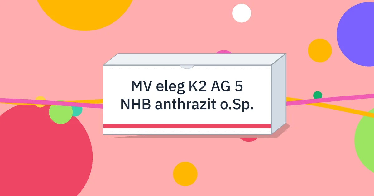 Symbolbild: Packung mit der Aufschrift MV eleg K2 AG 5 NHB anthrazit o.Sp. (PZN 15729758) – Verfügbarkeit und Bezug in Apotheken in Frankfurt am Main
