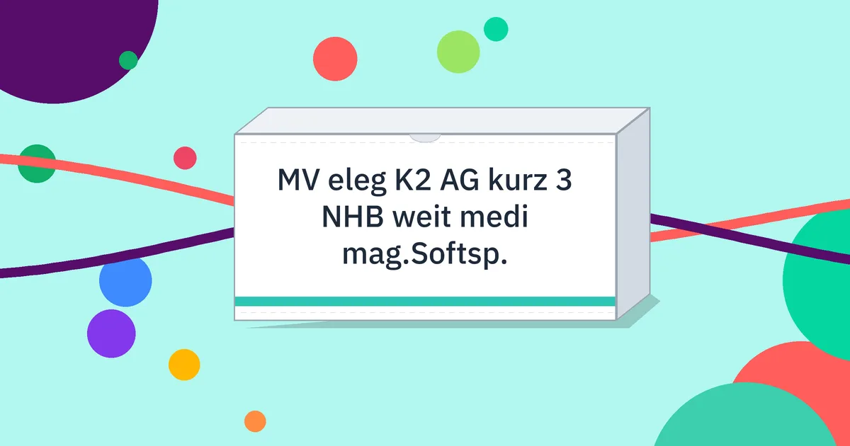 Symbolbild: Packung mit der Aufschrift MV eleg K2 AG kurz 3 NHB weit medi mag.Softsp. (PZN 15714691) – Verfügbarkeit und Bezug in Apotheken in Frankfurt am Main