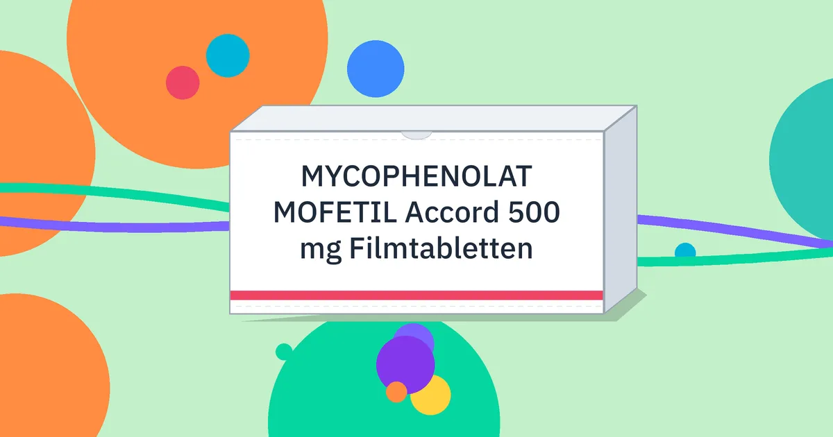 Symbolbild: Packung mit der Aufschrift MYCOPHENOLAT MOFETIL Accord 500 mg Filmtabletten (PZN 13623820) – Verfügbarkeit und Bezug in Apotheken in Frankfurt am Main