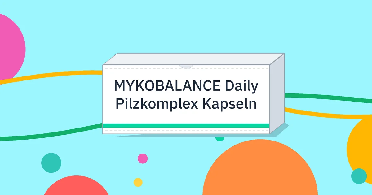 Symbolbild: Packung mit der Aufschrift MYKOBALANCE Daily Pilzkomplex Kapseln (PZN 19519839) – Verfügbarkeit und Bezug in Apotheken in Frankfurt am Main