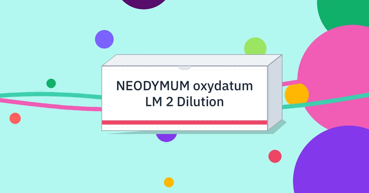 Symbolbild: Packung mit der Aufschrift NEODYMUM oxydatum LM 2 Dilution (PZN 13617587) – Verfügbarkeit und Bezug in Apotheken in Frankfurt am Main