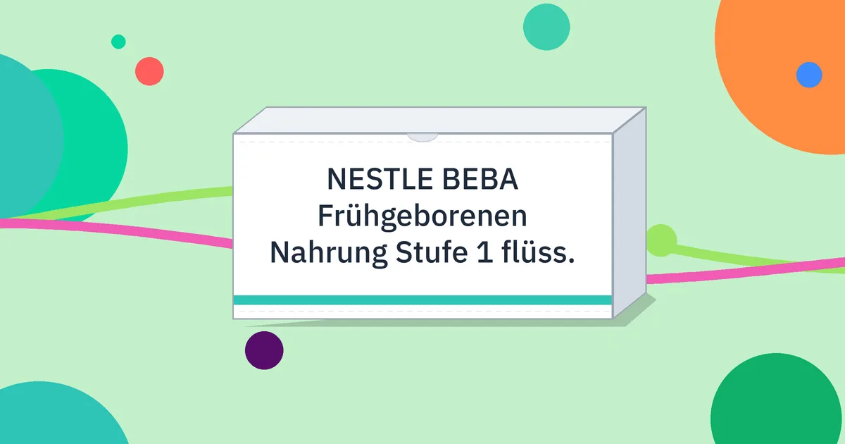 Symbolbild: Packung mit der Aufschrift NESTLE BEBA Frühgeborenen Nahrung Stufe 1 flüss. (PZN 16146355) – Verfügbarkeit und Bezug in Apotheken in Frankfurt am Main