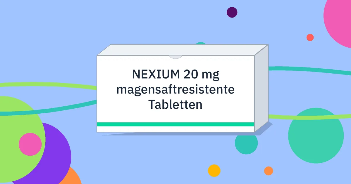 Symbolbild: Packung mit der Aufschrift NEXIUM 20 mg magensaftresistente Tabletten (PZN 09529297) – Verfügbarkeit und Bezug in Apotheken in Frankfurt am Main