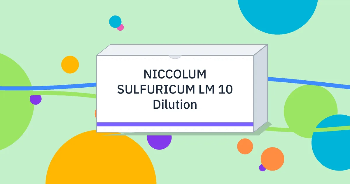 Symbolbild: Packung mit der Aufschrift NICCOLUM SULFURICUM LM 10 Dilution (PZN 12968617) – Verfügbarkeit und Bezug in Apotheken in Frankfurt am Main