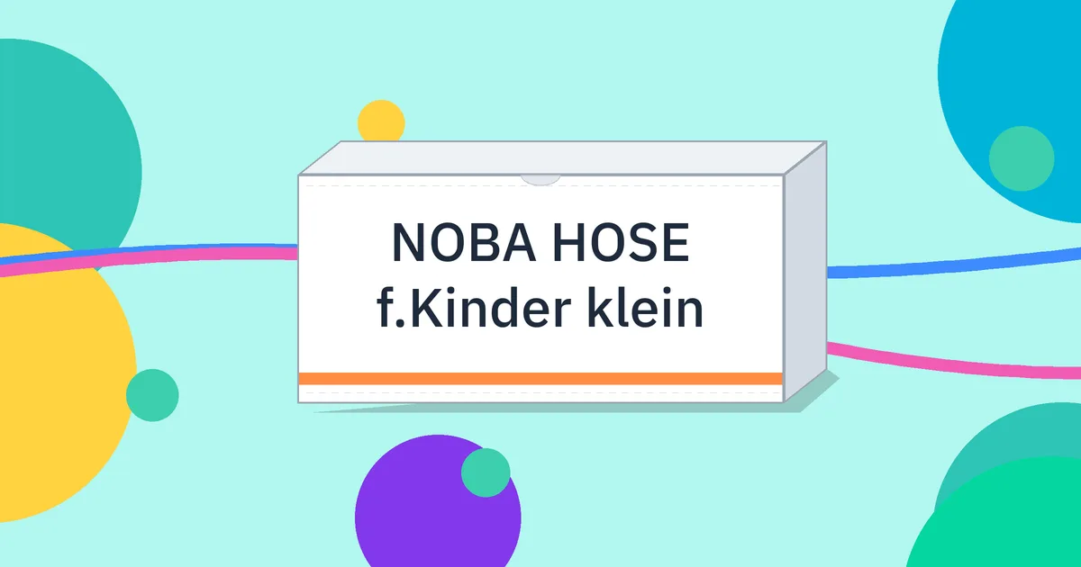 Symbolbild: Packung mit der Aufschrift NOBA HOSE f.Kinder klein (PZN 00031822) – Verfügbarkeit und Bezug in Apotheken in Frankfurt am Main