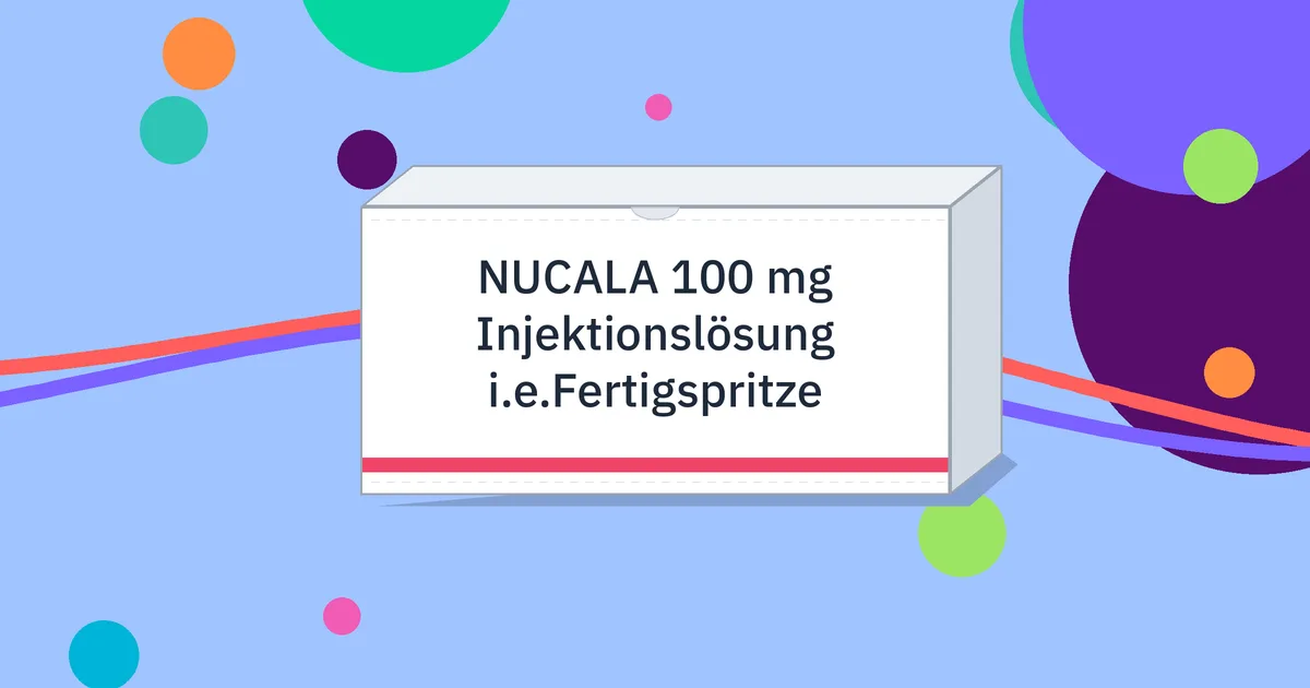 Symbolbild: Packung mit der Aufschrift NUCALA 100 mg Injektionslösung i.e.Fertigspritze (PZN 19696079) – Verfügbarkeit und Bezug in Apotheken in Frankfurt am Main