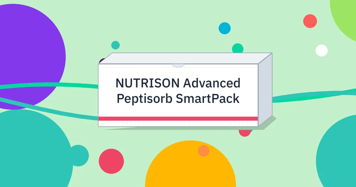 Symbolbild: Packung mit der Aufschrift NUTRISON Advanced Peptisorb SmartPack (PZN 14132774) – Verfügbarkeit und Bezug in Apotheken in Frankfurt am Main