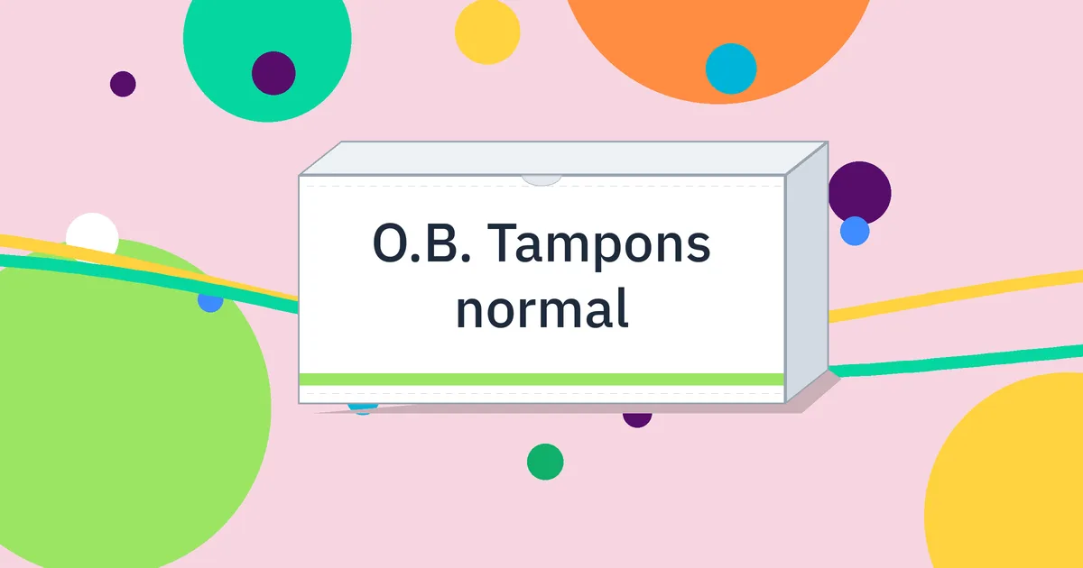Symbolbild: Packung mit der Aufschrift O.B. Tampons normal (PZN 04764065) – Verfügbarkeit und Bezug in Apotheken in Frankfurt am Main