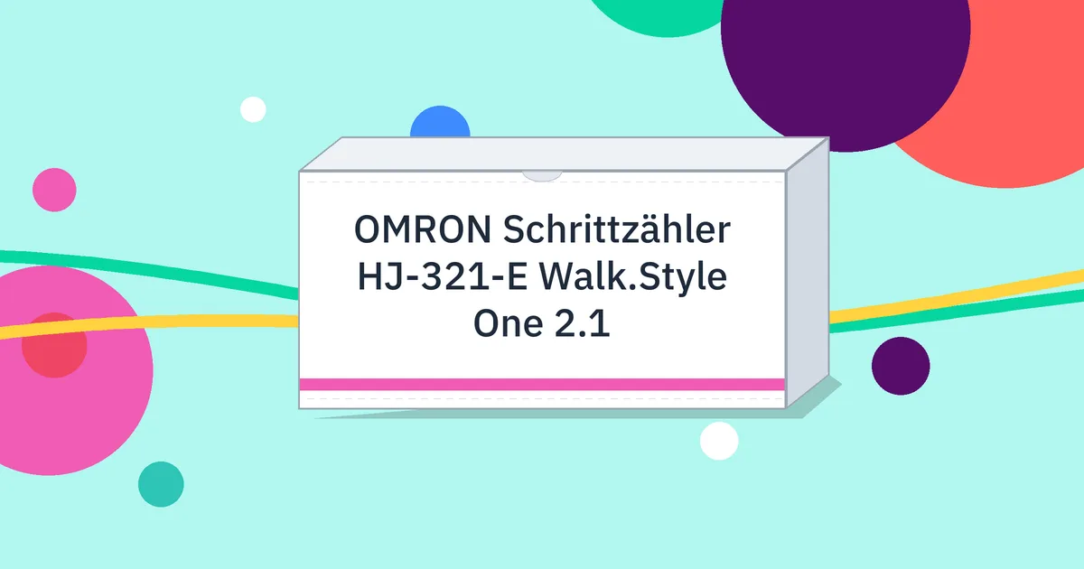 Symbolbild: Packung mit der Aufschrift OMRON Schrittzähler HJ-321-E Walk.Style One 2.1 (PZN 09534200) – Verfügbarkeit und Bezug in Apotheken in Frankfurt am Main