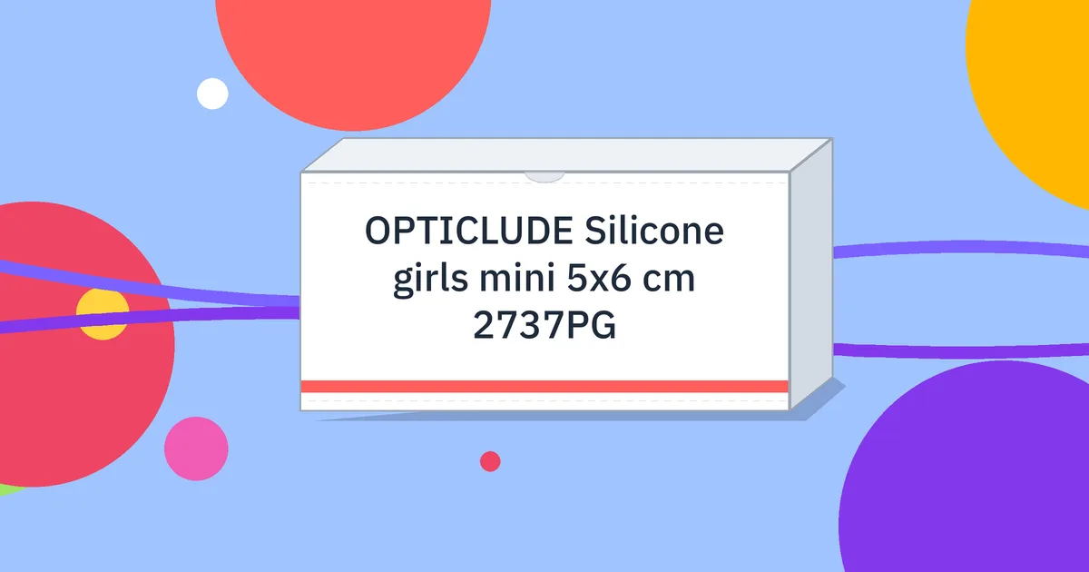 Symbolbild: Packung mit der Aufschrift OPTICLUDE Silicone girls mini 5x6 cm 2737PG (PZN 14218010) – Verfügbarkeit und Bezug in Apotheken in Frankfurt am Main